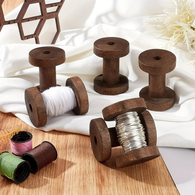 Reelory – 6Pcs Vintage Wooden Spools Organizer Kit – Your Craft Store